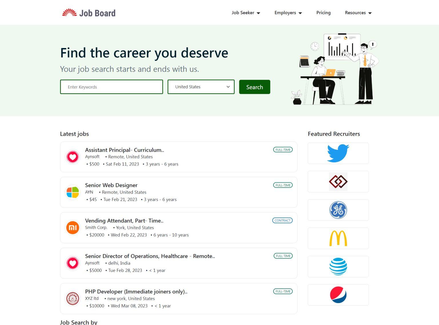 10 Job Board Themes - Job Board Software | Recruitment Software