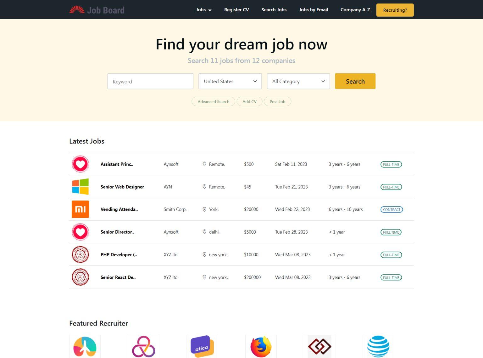 10 Job Board Themes - Job Board Software | Recruitment Software
