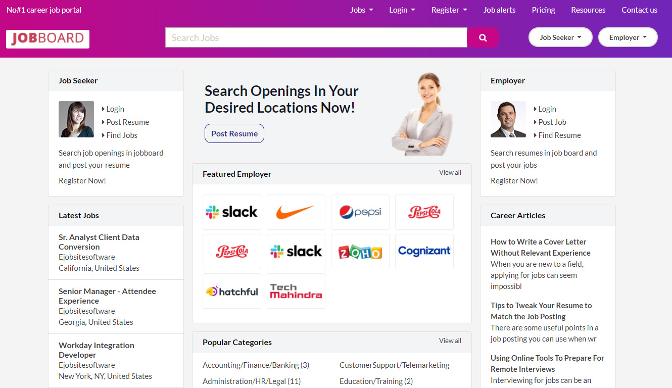 Job Board Themes - Job Board Software, Applicant Tracking Software