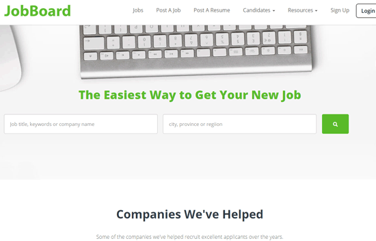 Job Board Themes - Job Board Software with Custom Homepage, Applicant ...