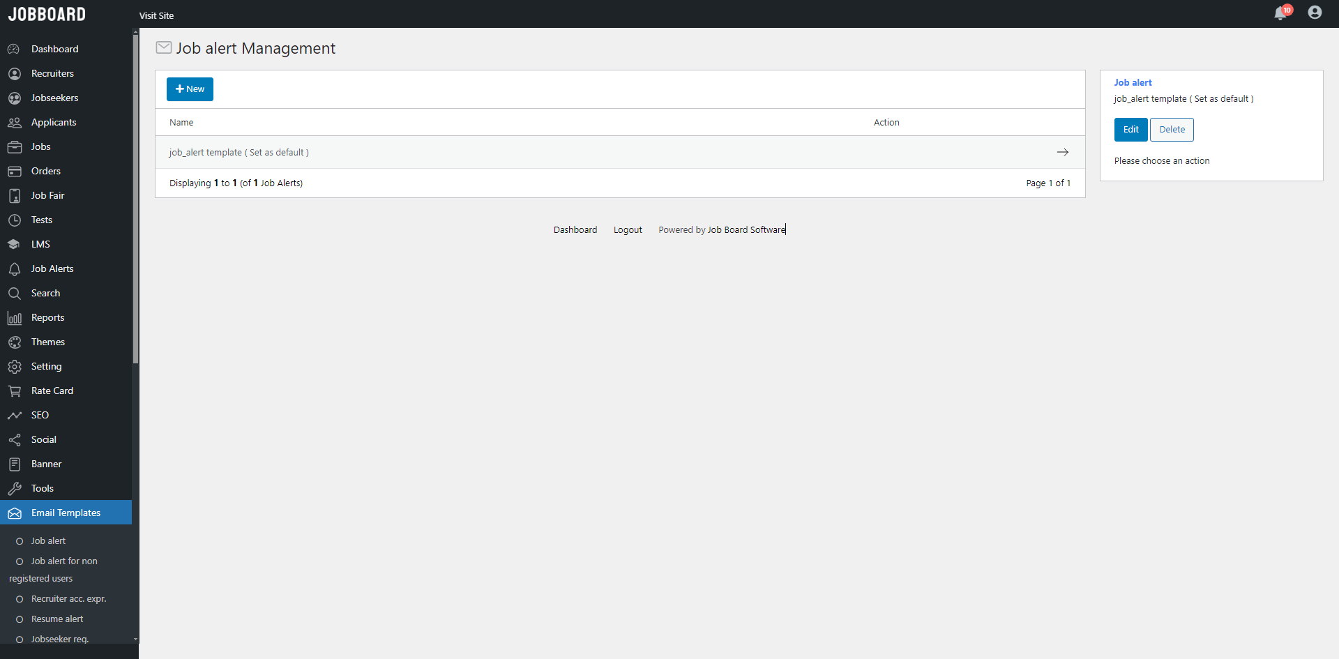Email templates – Job Board Software