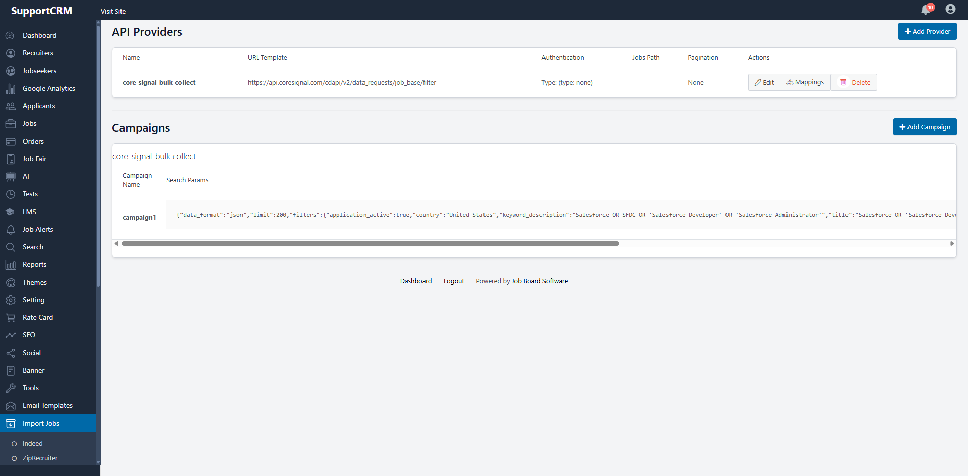API Features – Job Board Software