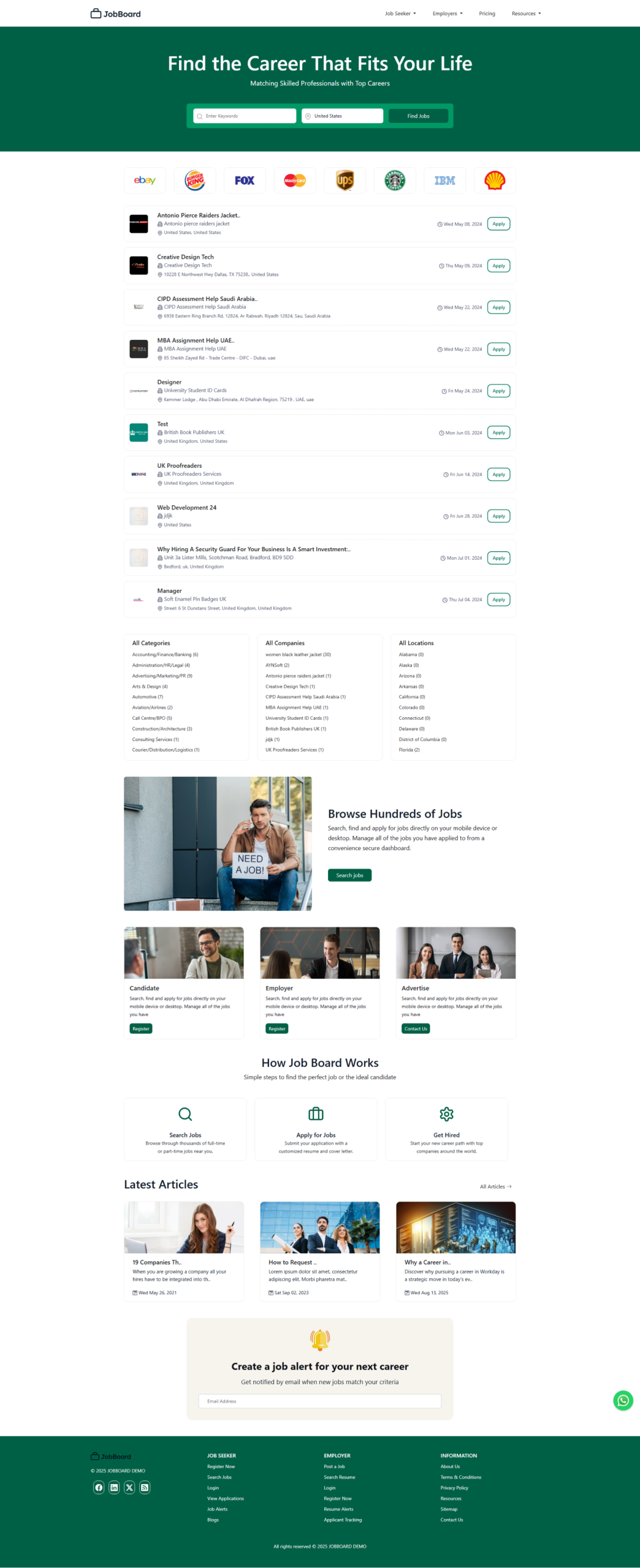 Job Board Green Theme – Job Board Software
